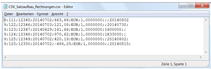 - CSV Format Rechnungen | Intermarket Bank AG